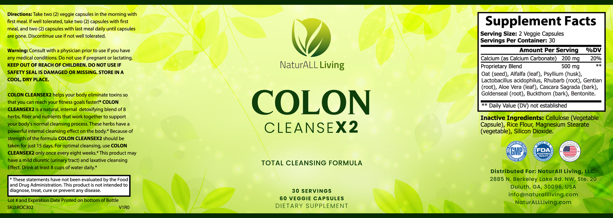 Colon Cleanse X2 by Naturall Living. Effortlessly eliminate toxins NOW ...